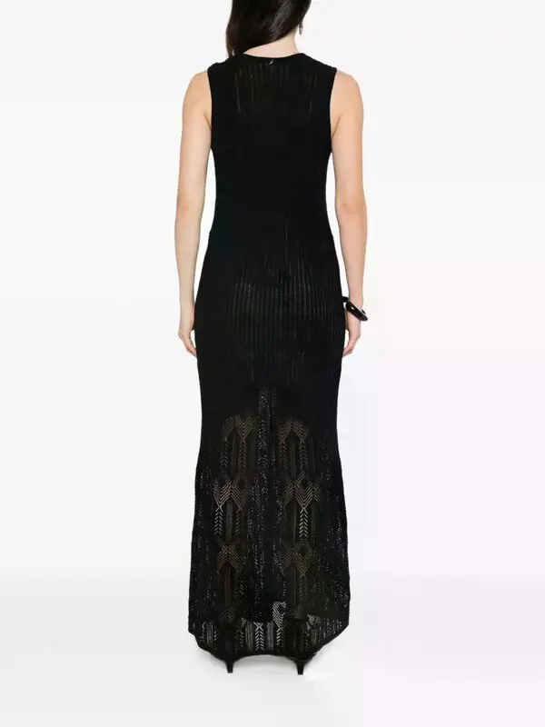 Liu Jo Long Openwork Knit Dress