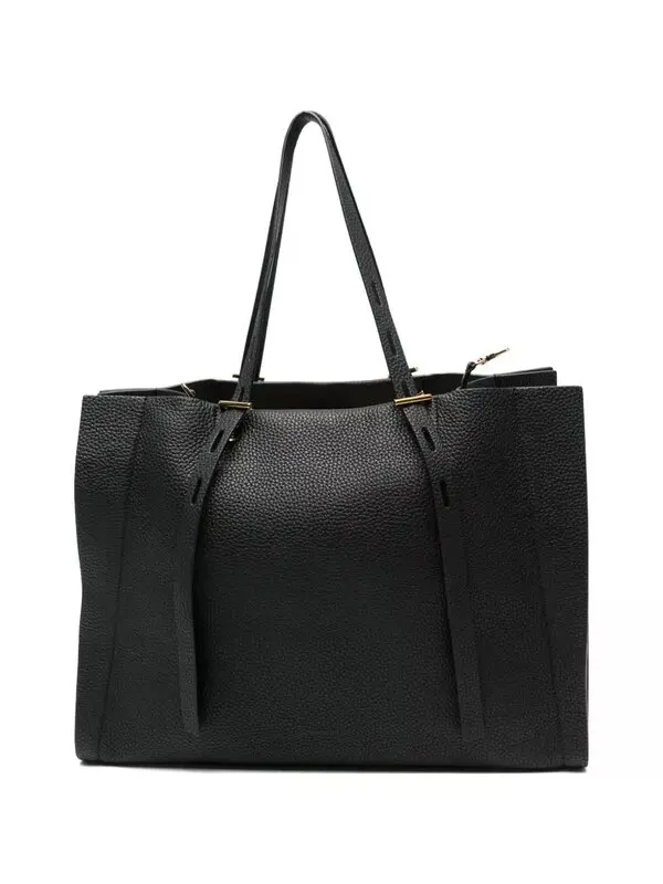 MINOBOSSI Paulina Leather Tote Bag - Black