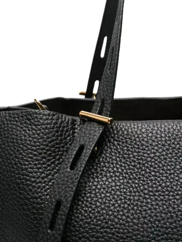 MINOBOSSI Paulina Leather Tote Bag - Black
