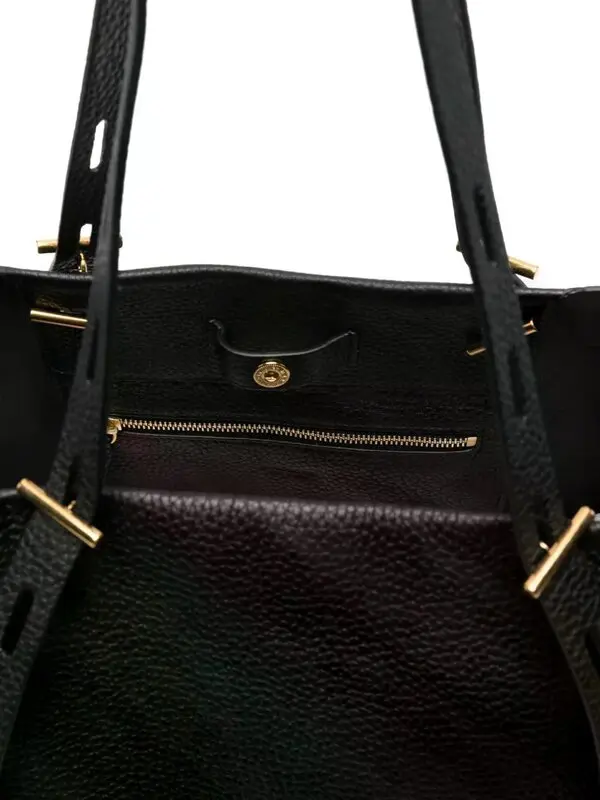 MINOBOSSI Paulina Leather Tote Bag - Black