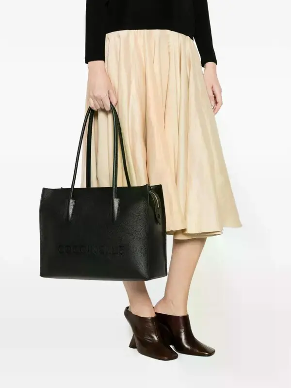 COCCINELLE Medium Myrtha26 Logo-detail Tote Bag - Black