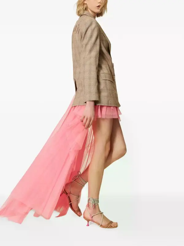 TWINSET Asymmetric Tulle Skirt - Pink