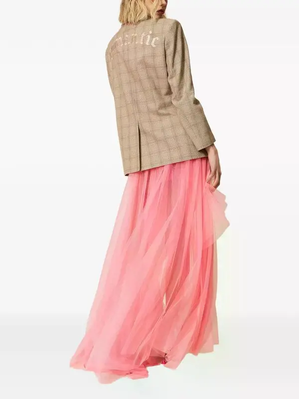 TWINSET Asymmetric Tulle Skirt - Pink