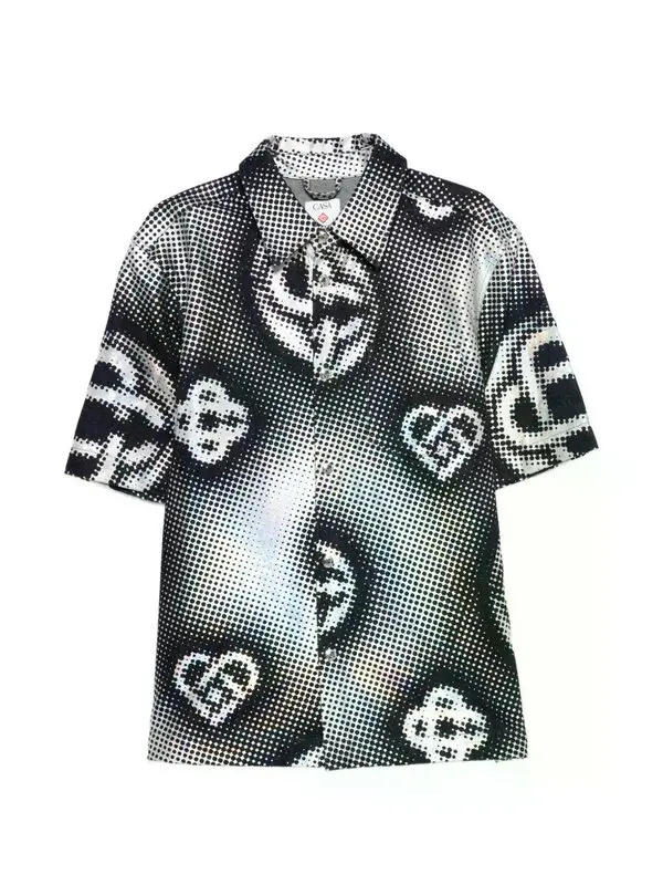 Casablanca Pearlescent Monogram Shirt - Black