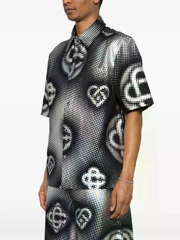 Casablanca Pearlescent Monogram Shirt - Black