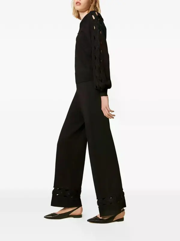 TWINSET Cable-knit Trousers With Lurex Detail