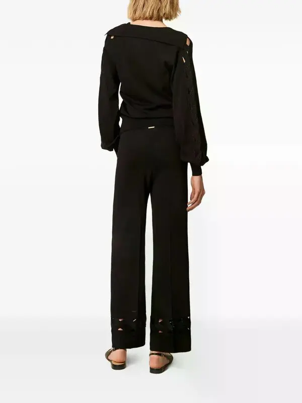 TWINSET Cable-knit Trousers With Lurex Detail