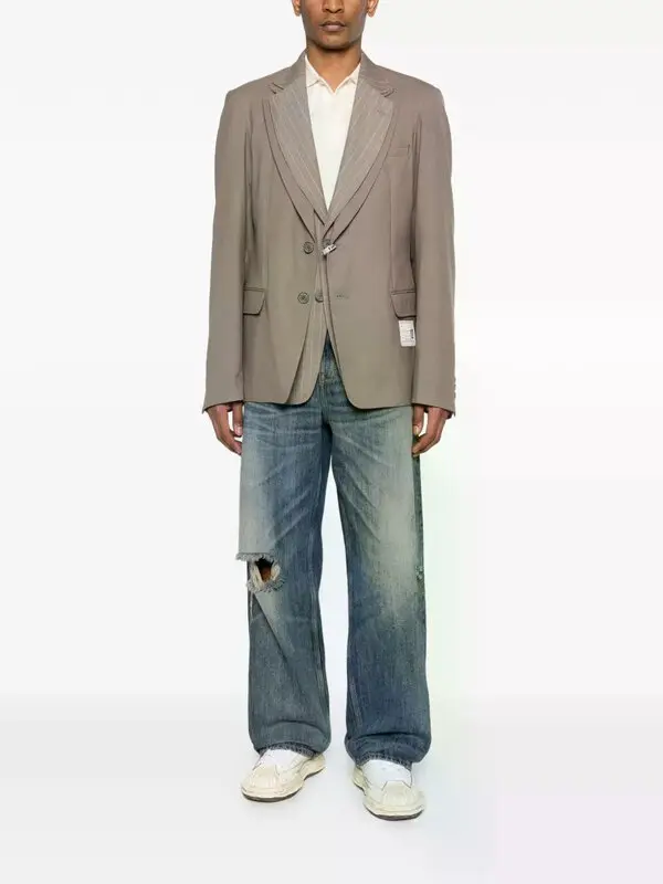 Mihara Yasuhiro Pinstripe-lapel Blazer