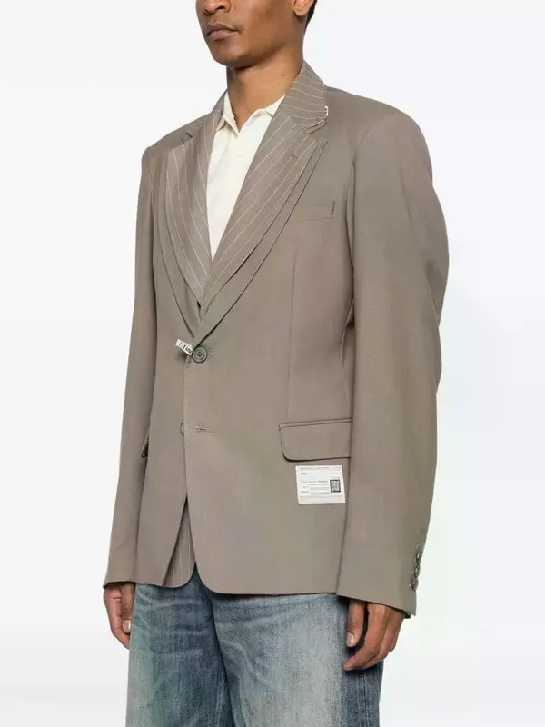 Mihara Yasuhiro Pinstripe-lapel Blazer