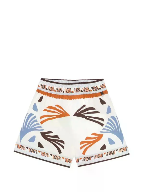Herno Elasticated-waistband Printed Shorts - Neutrals