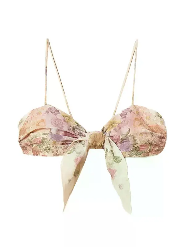 TWINSET Floral-print Bustier Top - Neutrals