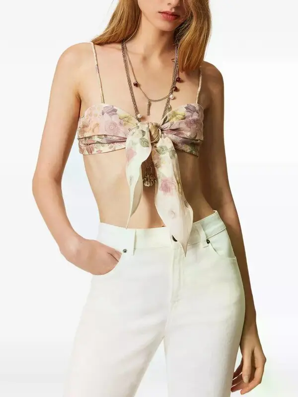 TWINSET Floral-print Bustier Top