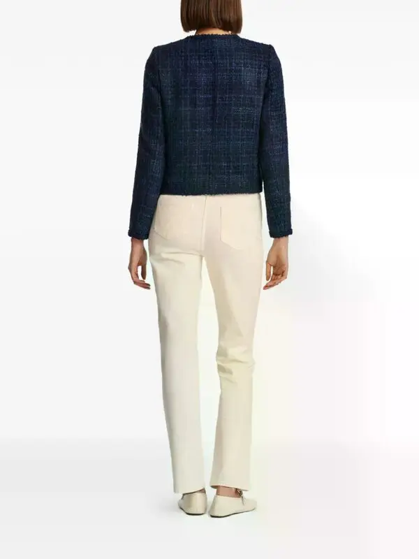 WEILL Braided-trim Tweed Jacket - Blue