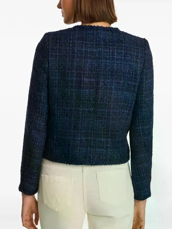 WEILL Braided-trim Tweed Jacket - Blue