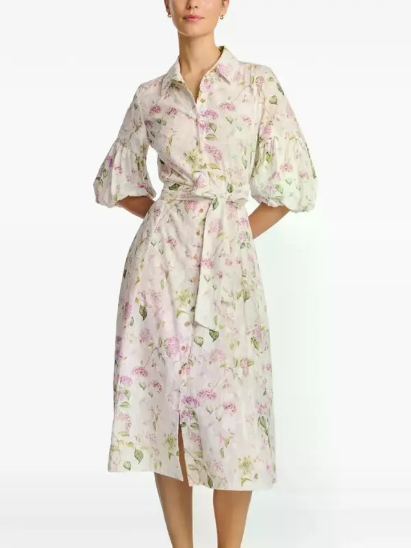 WEILL Patterned Cotton Shirt Dress
