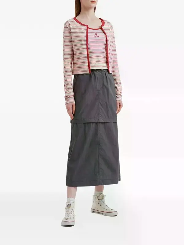 FINGERCROXX Striped Buttoned Top