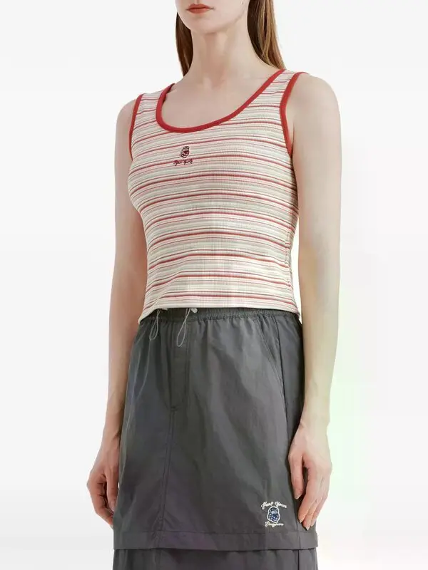 FINGERCROXX Striped Buttoned Top
