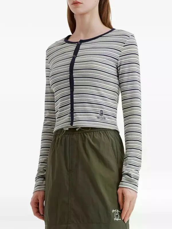 FINGERCROXX Striped Buttoned Top