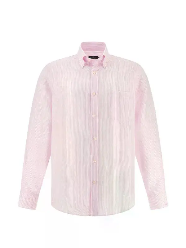 Paul & Shark Striped Linen Shirt - Pink