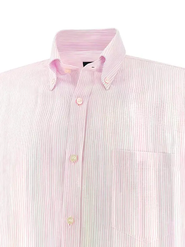 Paul & Shark Striped Linen Shirt - Pink