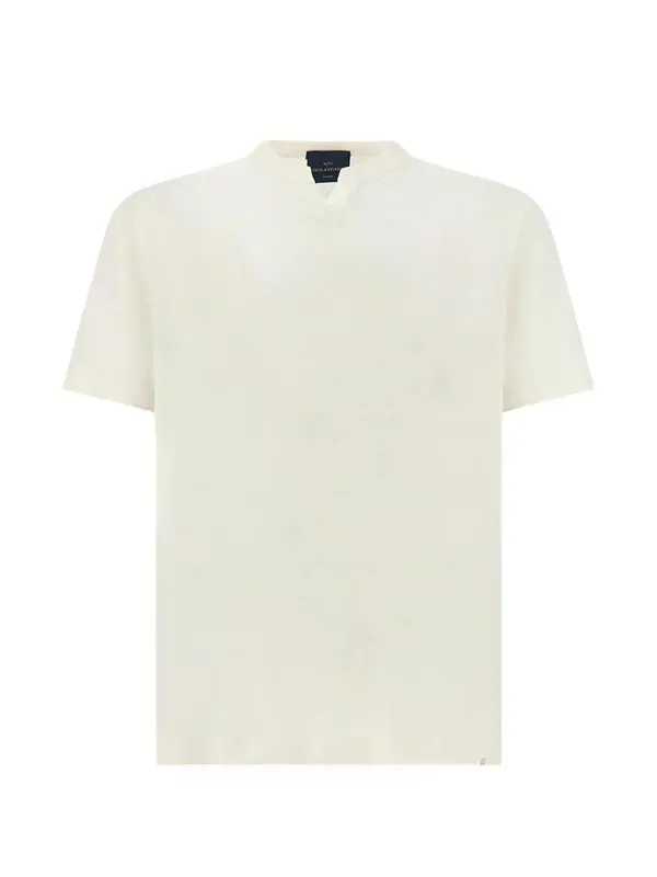 Paul & Shark Open-collar Linen T-shirt - Neutrals