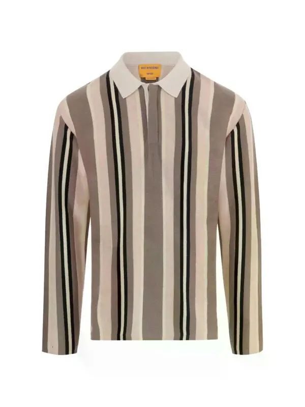 Guest In Residence Striped Rugby Polo Shirt
