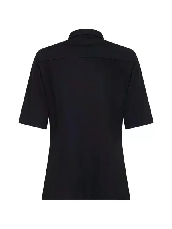 BLANCA VITA Collar Placket Short Sleeve Shirt