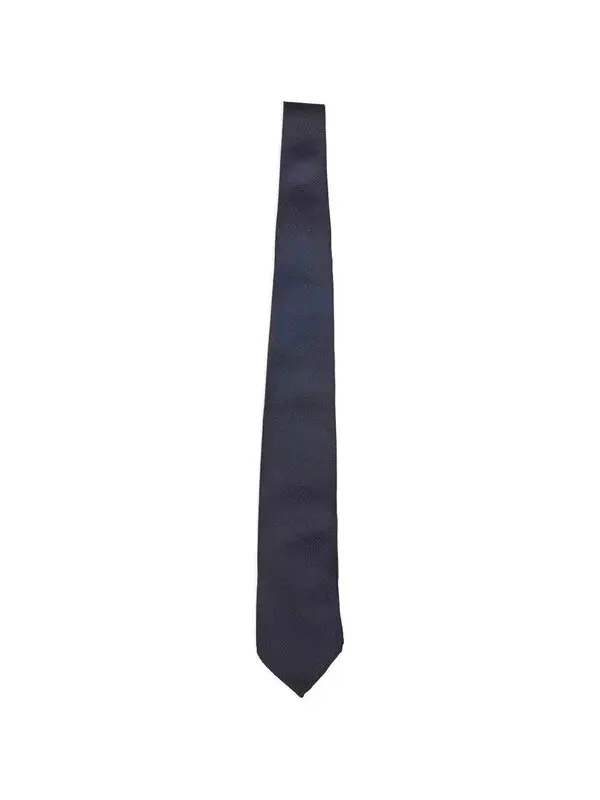 Brunello Cucinelli Embroidered Loop Tie - Blue