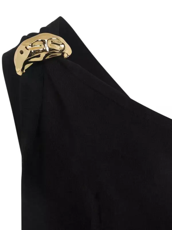 Elisabetta Franchi One-shoulder Split Long Dress