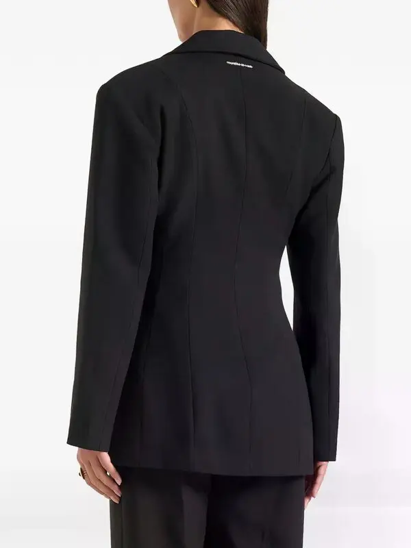 Manière De Voir Claire Marble-button Wide-shoulder Blazer