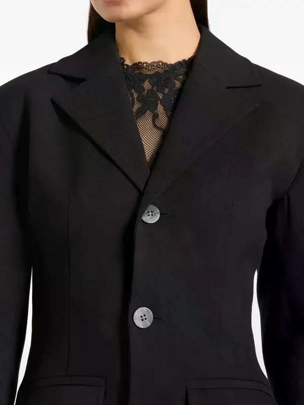 Manière De Voir Claire Marble-button Wide-shoulder Blazer