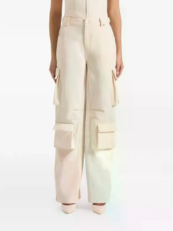 Manière De Voir Emilie Cargo-pocket High-waisted Wide-leg Trousers