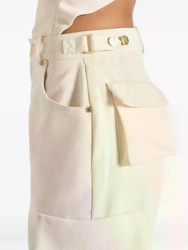 Manière De Voir Emilie Cargo-pocket High-waisted Wide-leg Trousers