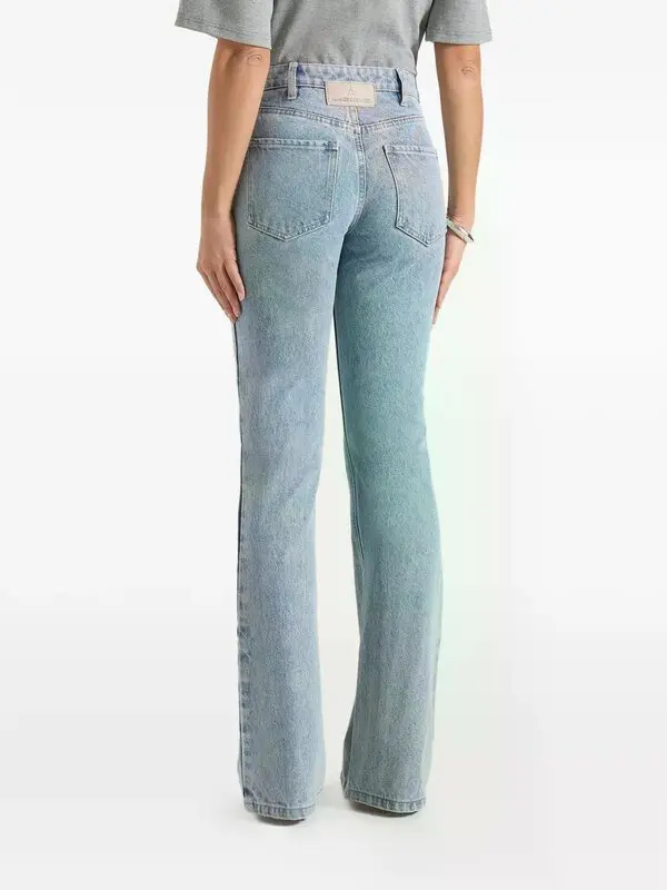 Manière De Voir Abbie Contrast-stitch Boot-cut Jeans
