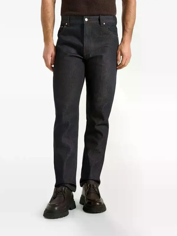 Manière De Voir Maniere De Voir Contrast Stitching Tapered Jeans