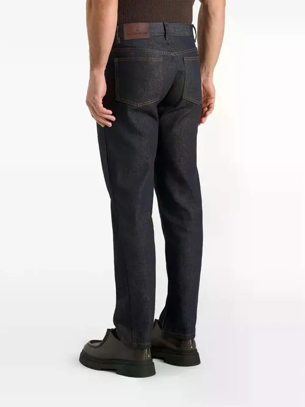 Manière De Voir Maniere De Voir Contrast Stitching Tapered Jeans