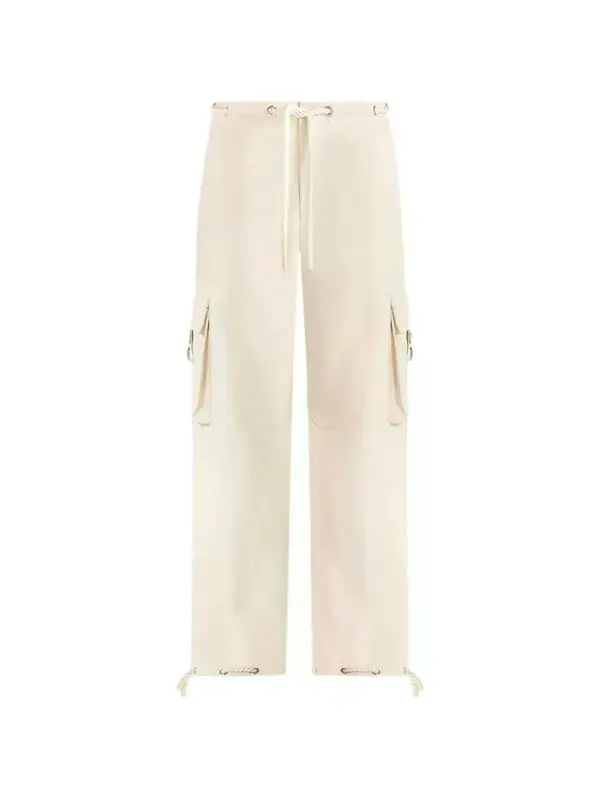 Manière De Voir Maniere De Voir Cargo Pocket Cotton Trousers