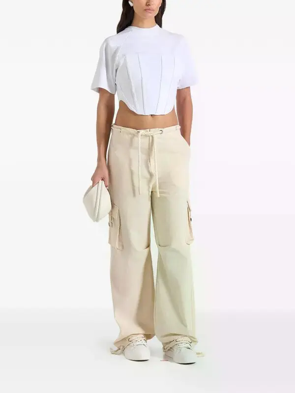Manière De Voir Maniere De Voir Cargo Pocket Cotton Trousers