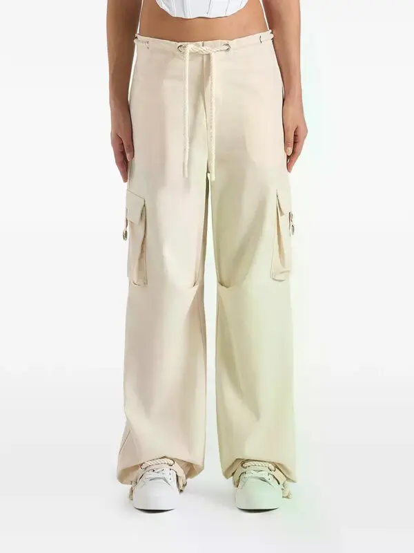 Manière De Voir Maniere De Voir Cargo Pocket Cotton Trousers