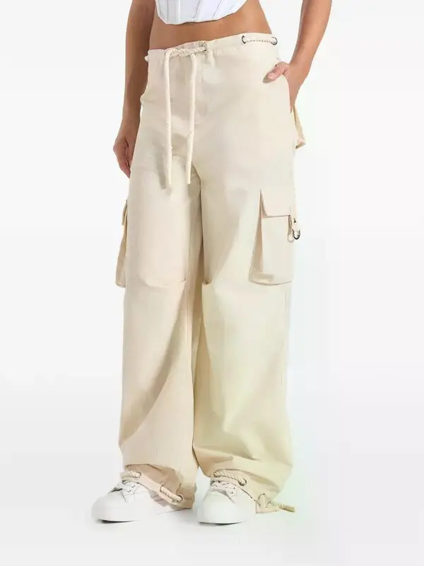 Manière De Voir Maniere De Voir Cargo Pocket Cotton Trousers