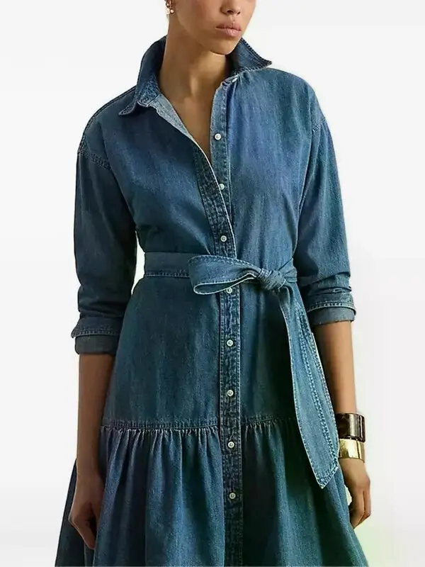 Ralph Lauren Belted Button-down Mini Dress