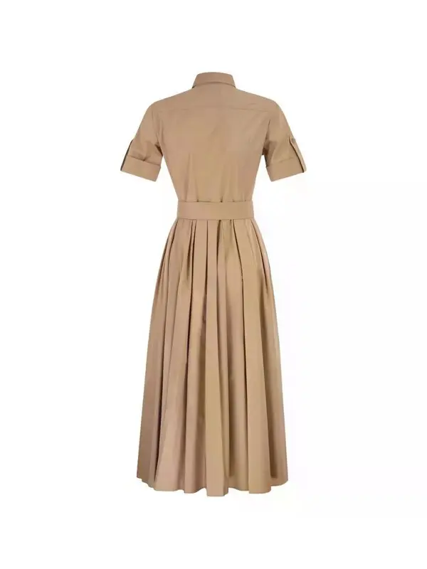 FAY Flap-pocket Belted Midi Shirt Dress