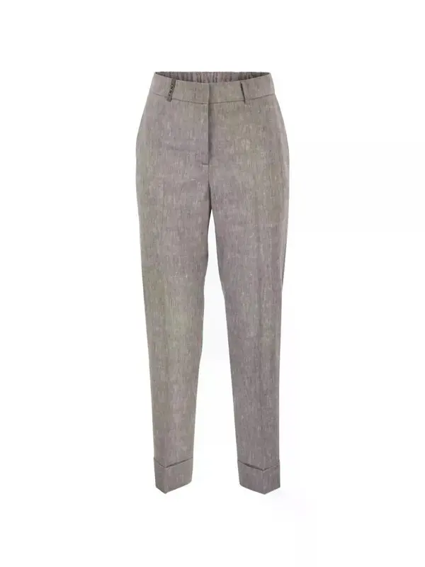 Peserico Regular Fit Trousers - Brown