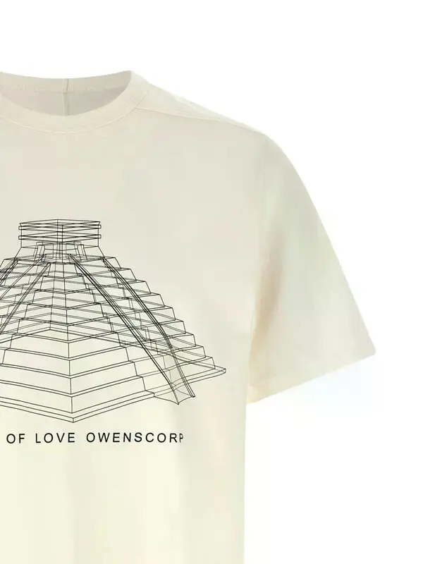 Rick Owens Brad Printed Crew Neck T-shirt - Neutrals