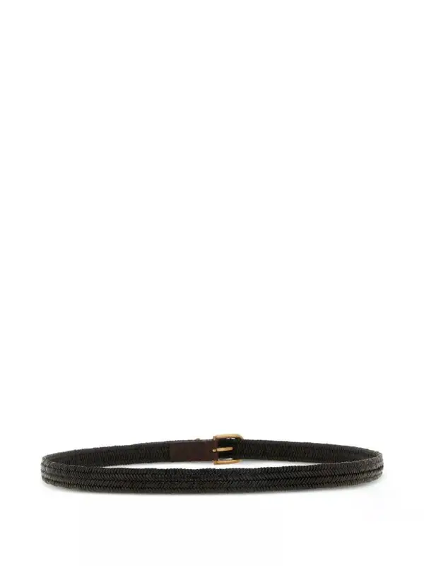 Brunello Cucinelli Braided Stretch Leather Belt