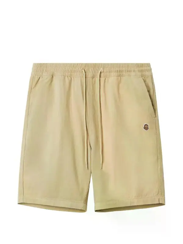FINGERCROXX Logo-patch Drawstring Shorts - Neutrals