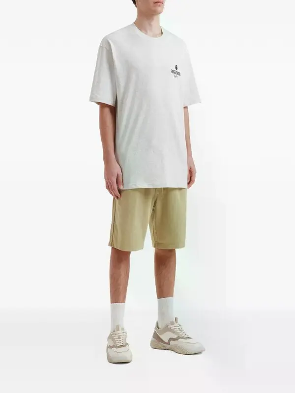 FINGERCROXX Logo-patch Drawstring Shorts - Neutrals