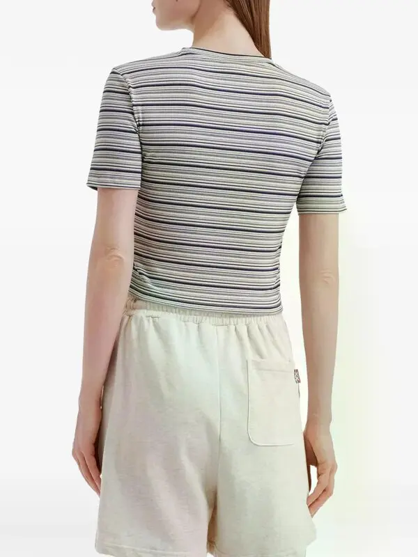 FINGERCROXX Striped Pattern T-shirt