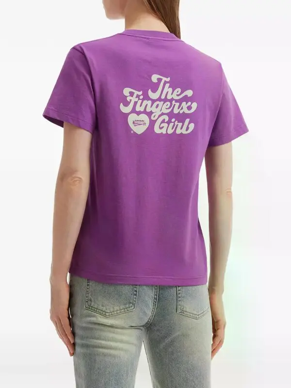 FINGERCROXX Logo-patch T-shirt - Purple