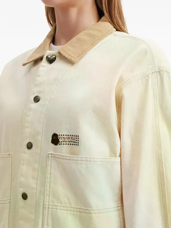 FINGERCROXX Patch Collar Cotton Jacket